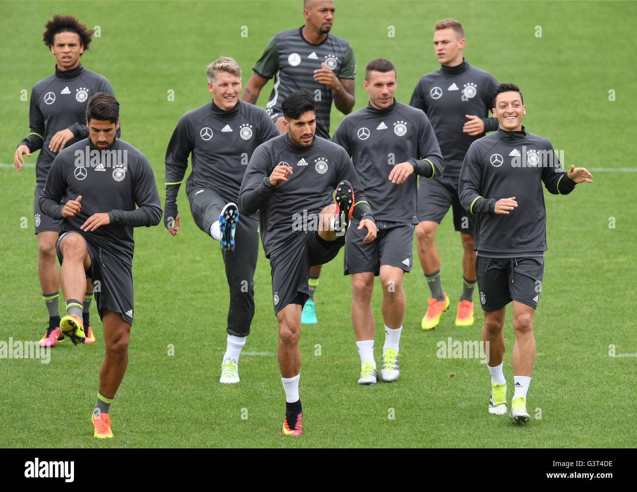 Evian, France. 14th June, 2016. Germany's players in action during a ...