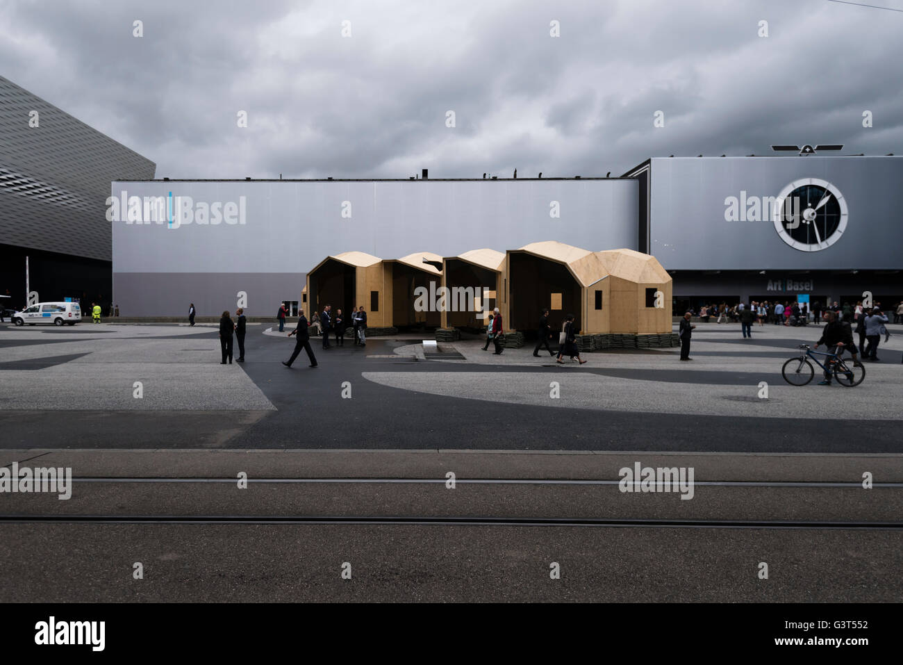 Basel, Switzerland. 14 June, 2016. Outside view of Basel's exhibition ...