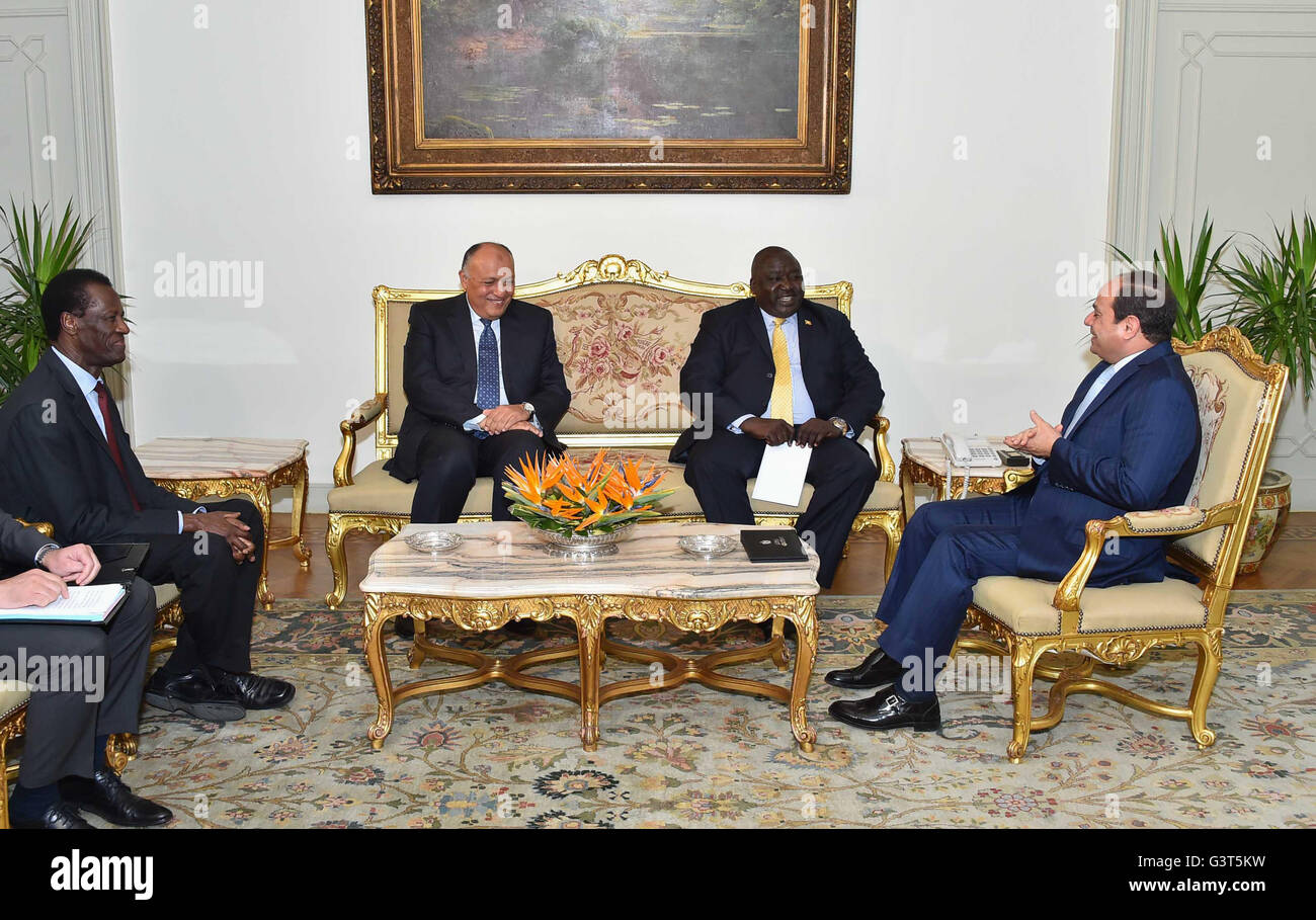 Cairo, Egypt. 14th June, 2016. Egyptian President Abdel Fattah al-Sisi ...