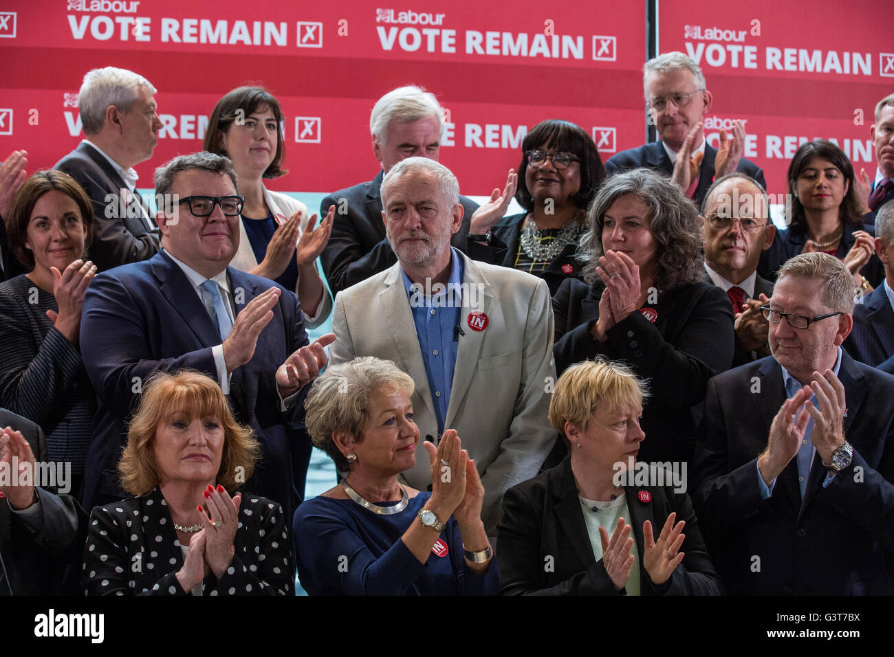 London, UK. 14th June, 2016. Labour Shadow Cabinet members and trade ...