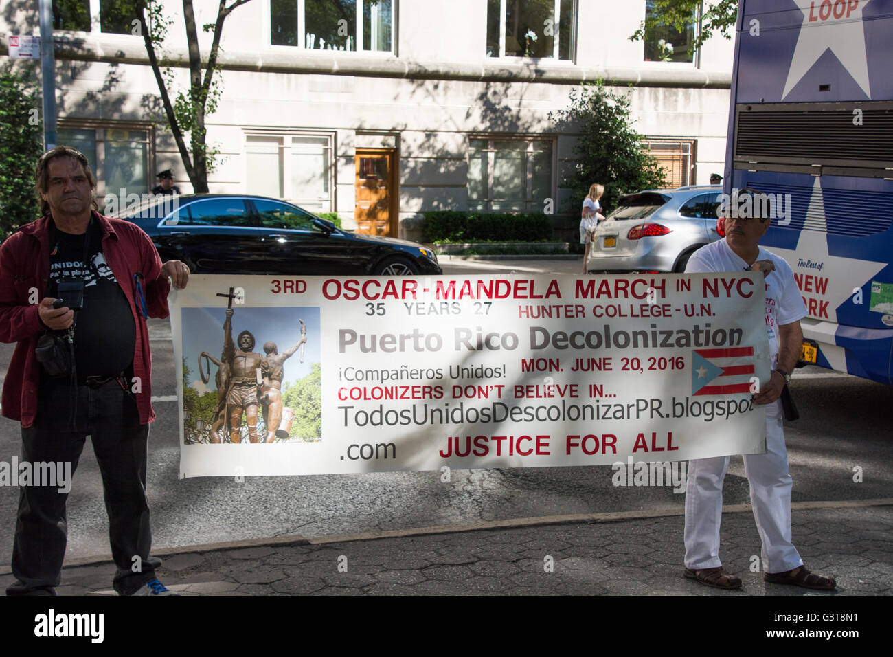 New York, USA. 14th June, 2016. Activists for Puerto Rican independence ...