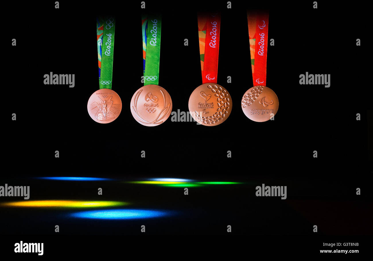 Rio 2016 olympic medals hi-res stock photography and images - Alamy