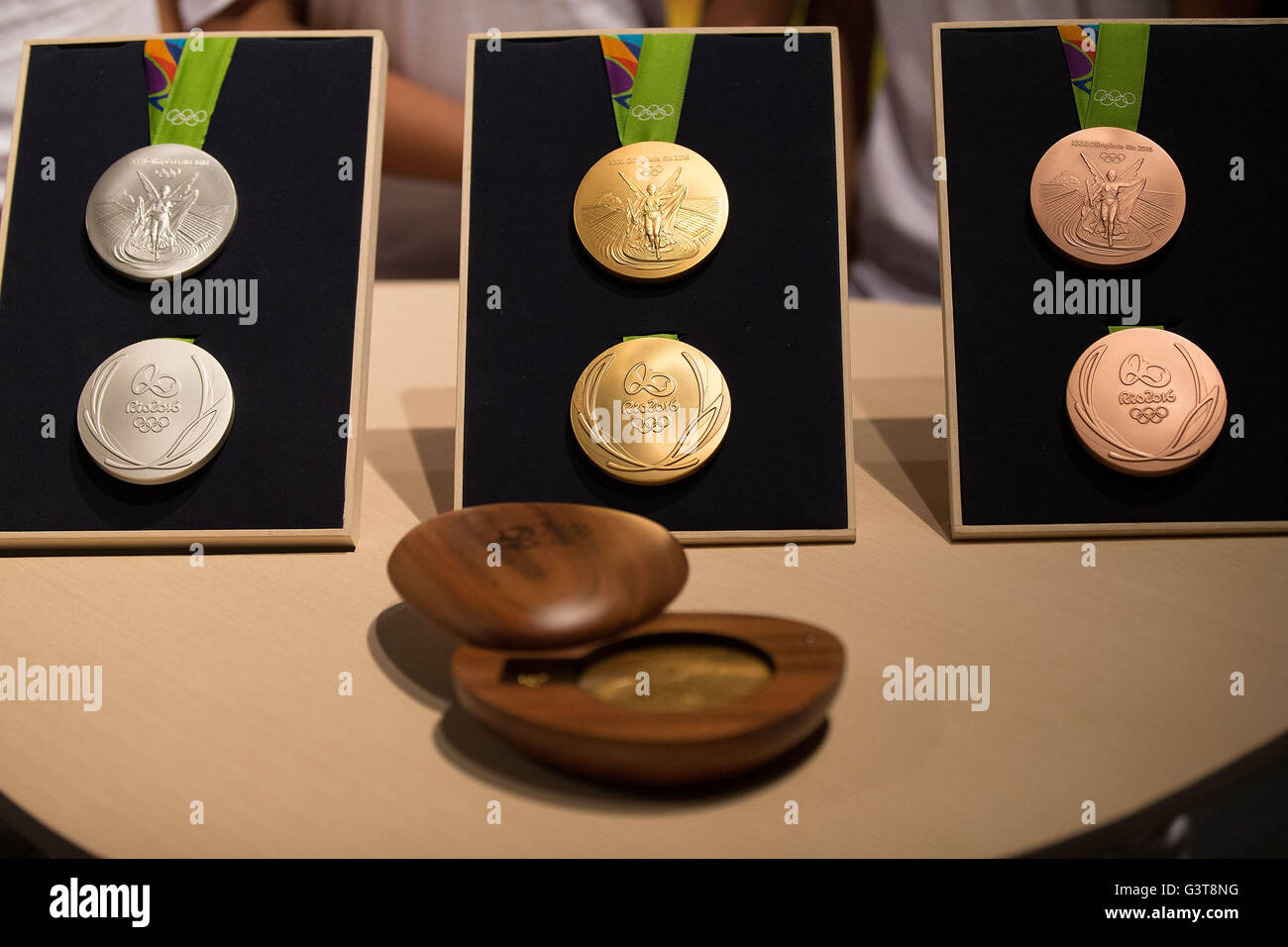 Rio 2016 olympic medals hi-res stock photography and images - Alamy