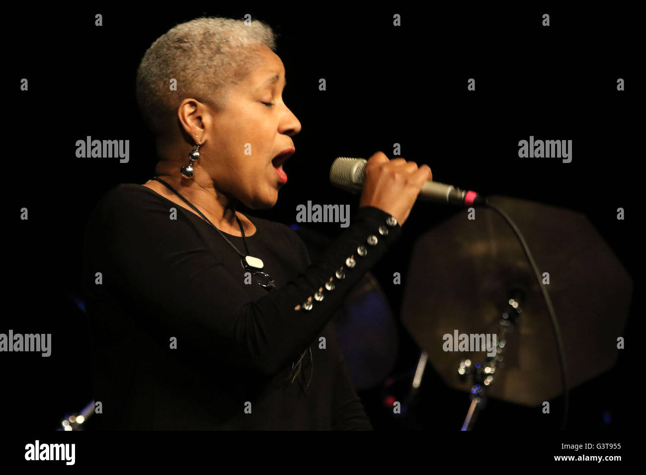 New York, New York, USA. 14th June, 2016. Jazz vocalist RENE MARIE ...