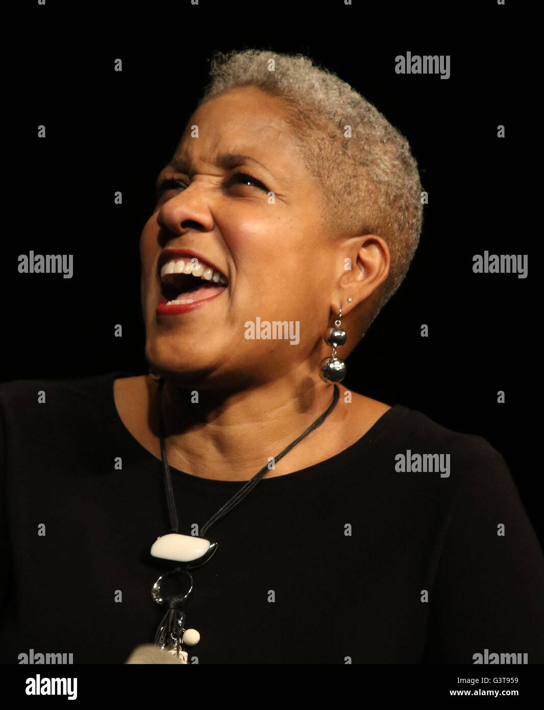 New York, New York, USA. 14th June, 2016. Jazz vocalist RENE MARIE ...