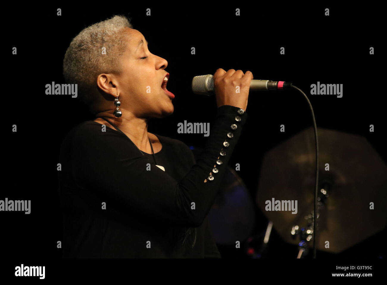 New York, New York, USA. 14th June, 2016. Jazz vocalist RENE MARIE ...