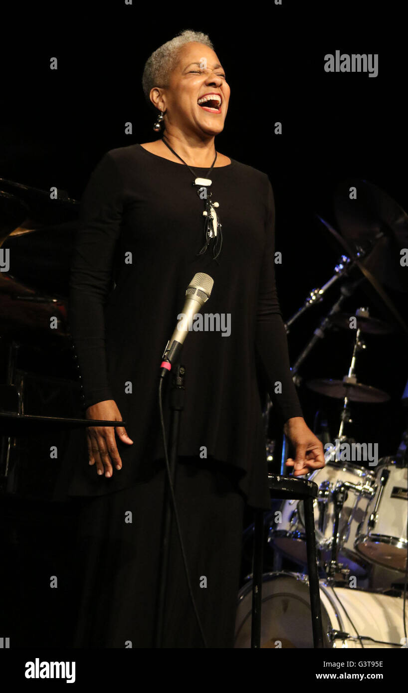 New York, New York, USA. 14th June, 2016. Jazz vocalist RENE MARIE ...