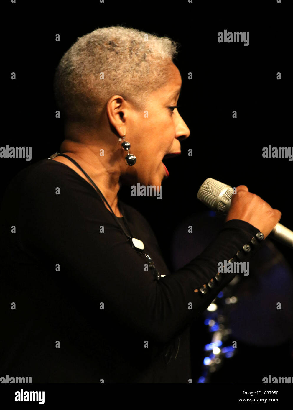 New York, New York, USA. 14th June, 2016. Jazz vocalist RENE MARIE ...