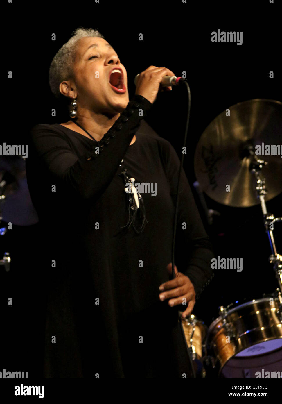 New York, New York, USA. 14th June, 2016. Jazz vocalist RENE MARIE ...
