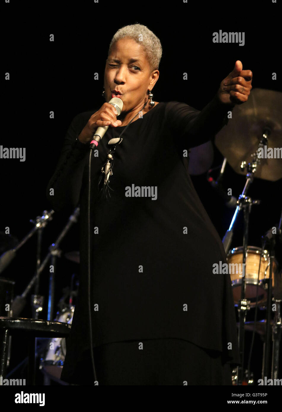 New York, New York, USA. 14th June, 2016. Jazz vocalist RENE MARIE ...