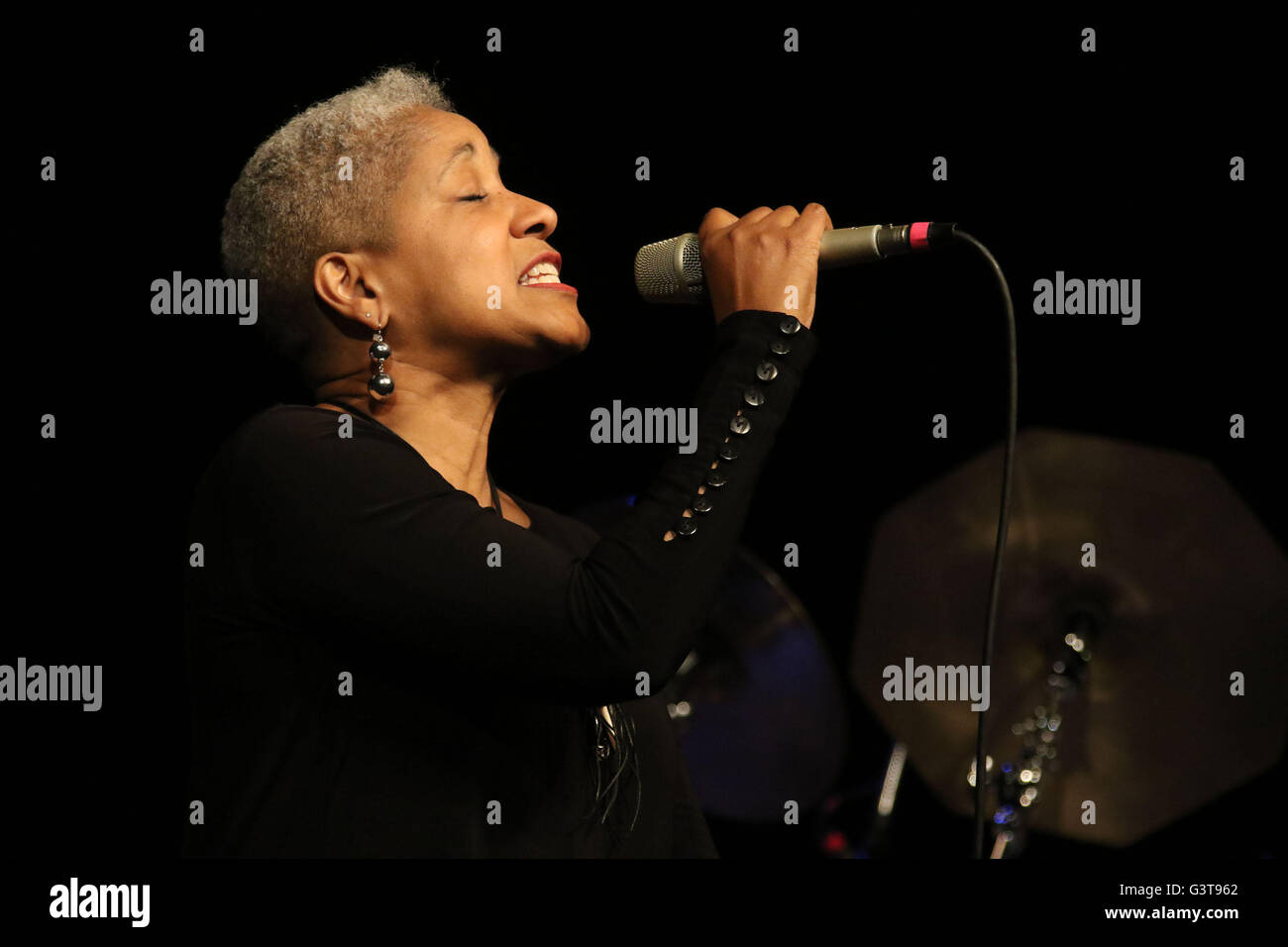 New York, New York, USA. 14th June, 2016. Jazz vocalist RENE MARIE ...