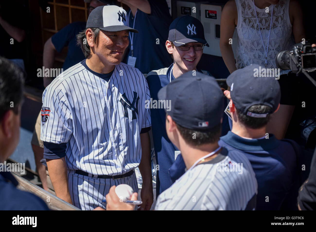 the Bronx, New York, USA. 12th June, 2016. Hideki Matsui, JUNE 12, 2016 - MLB : Fans take ...