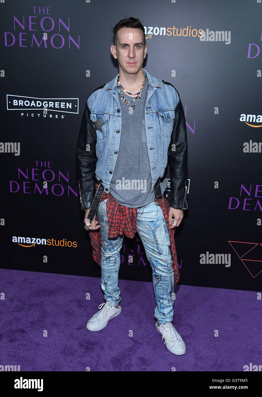 Hollywood, California, USA. 14th June, 2016. Jeremy Scott arrives for ...