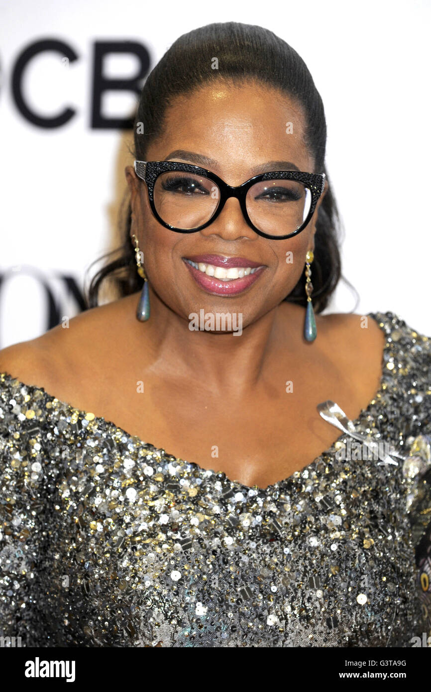 Oprah Winfrey poses with her award in the press room at the 70th Annual ...