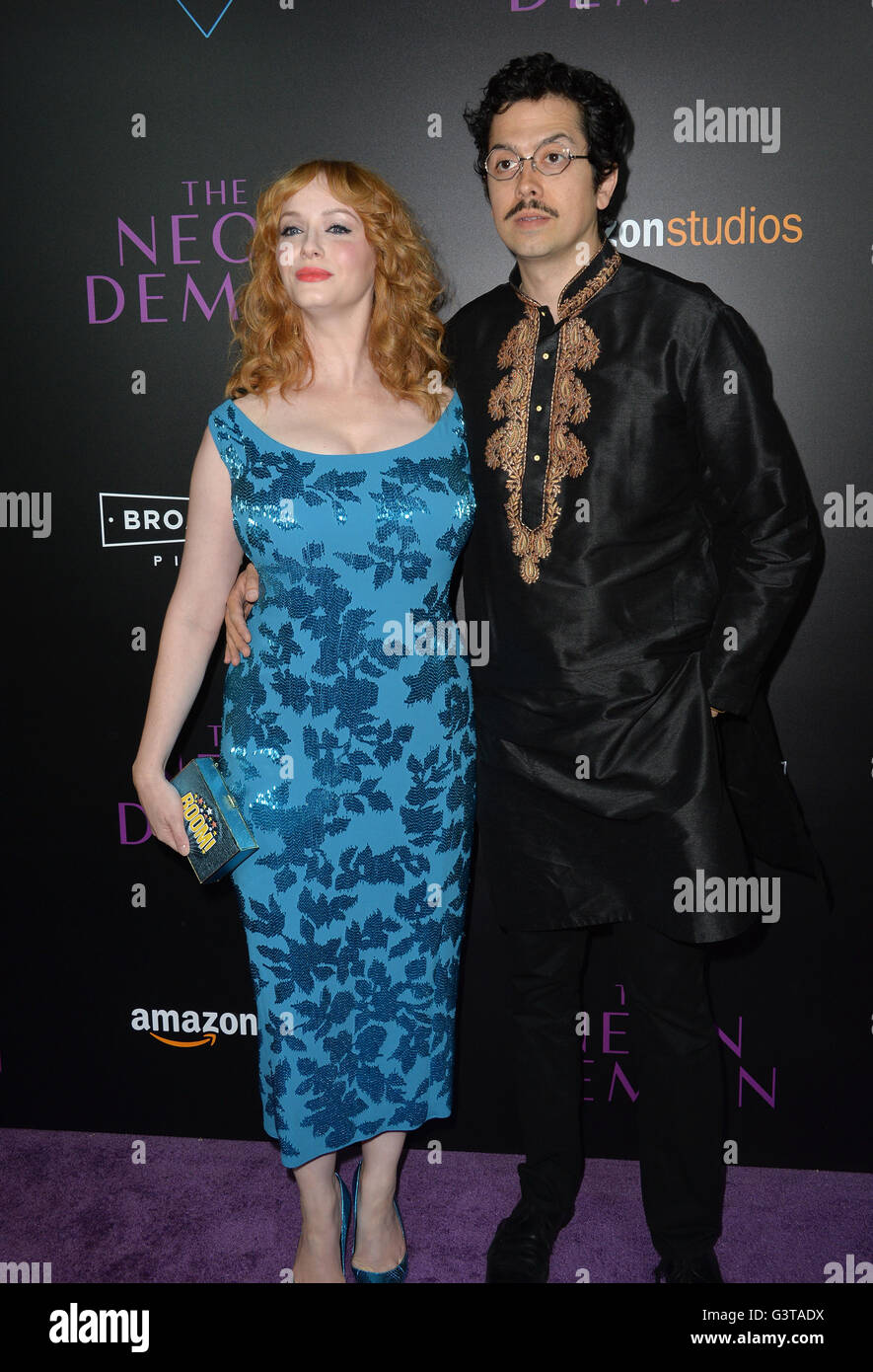 LOS ANGELES, CA. June 14, 2016: Actress Christina Hendricks & husband ...