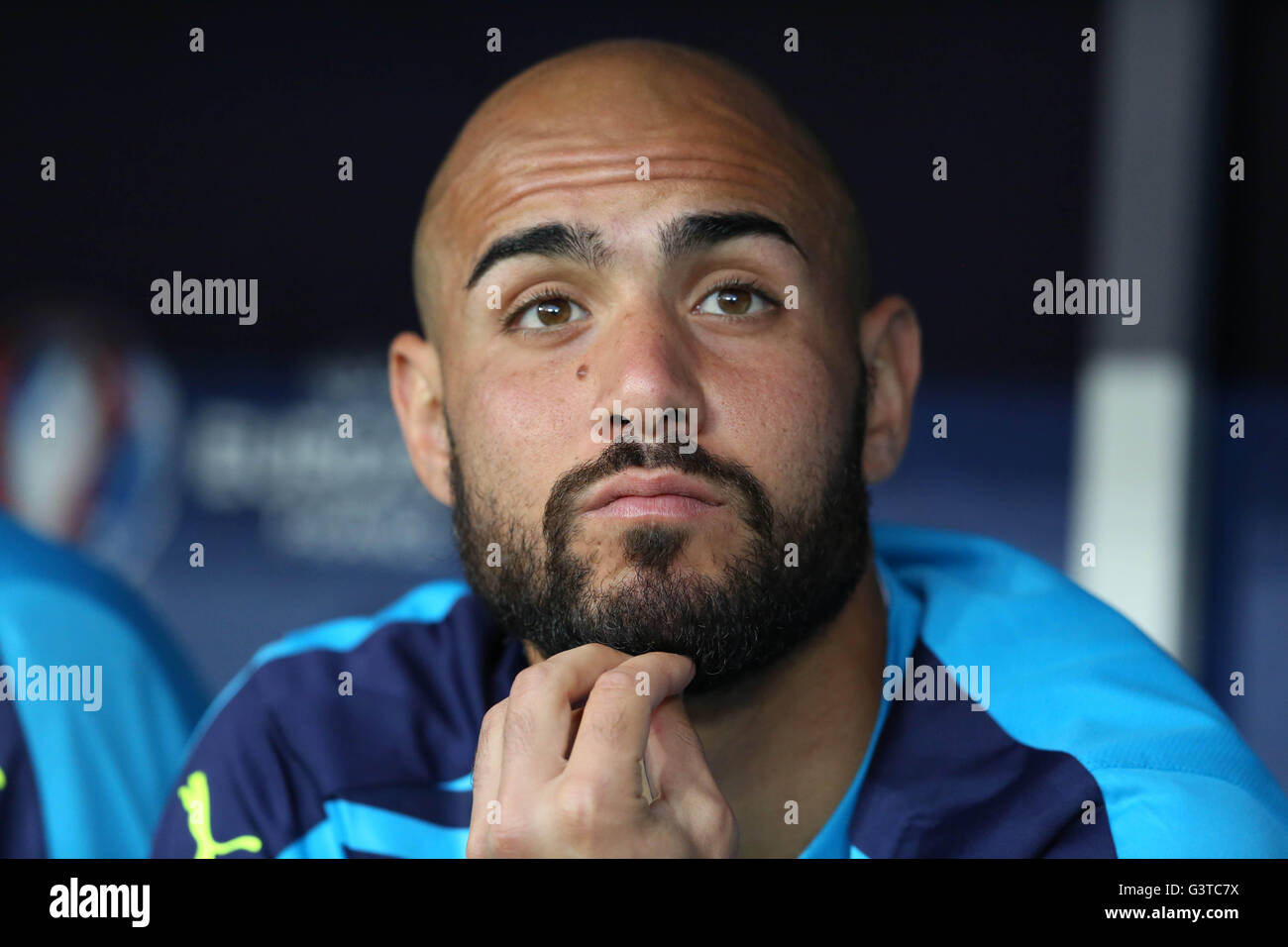 : Zaza on the italy bench during football match of Euro 2016 in France ...