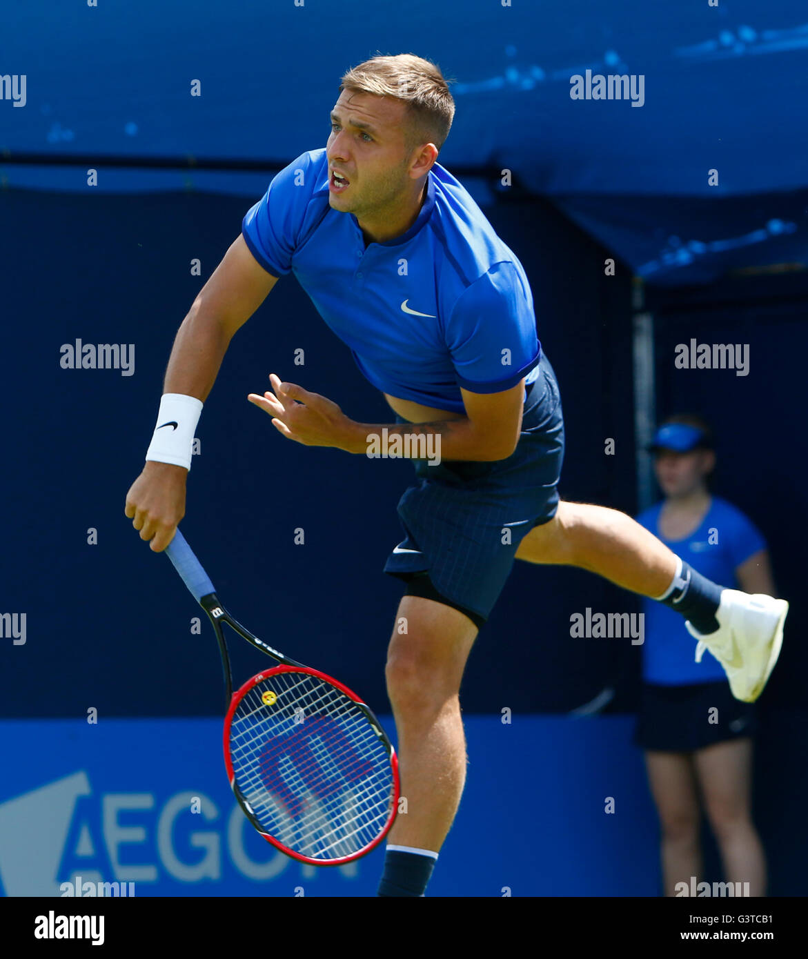 Daniel evans during the aegon championships at the queens club hi-res ...