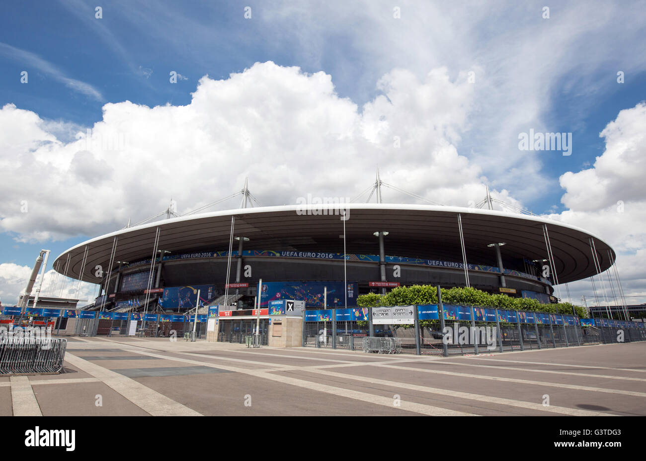 An exterior view of the Stade de France in St. Denis, France, 15 June ...