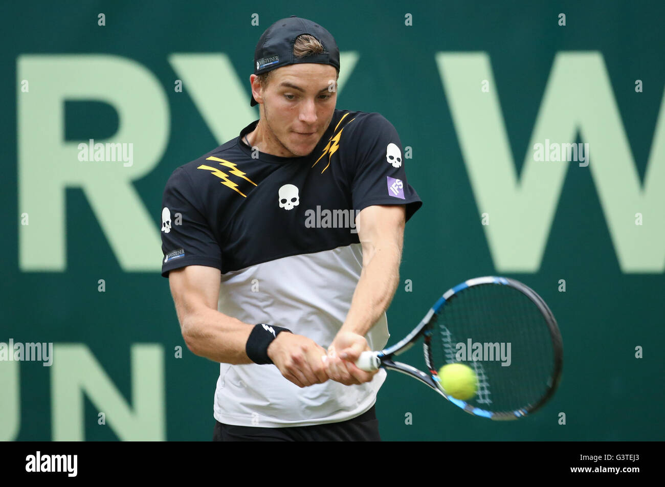 Halle, Germany. 15th June, 2016. Jan-Lennard Struff of Germany in ...