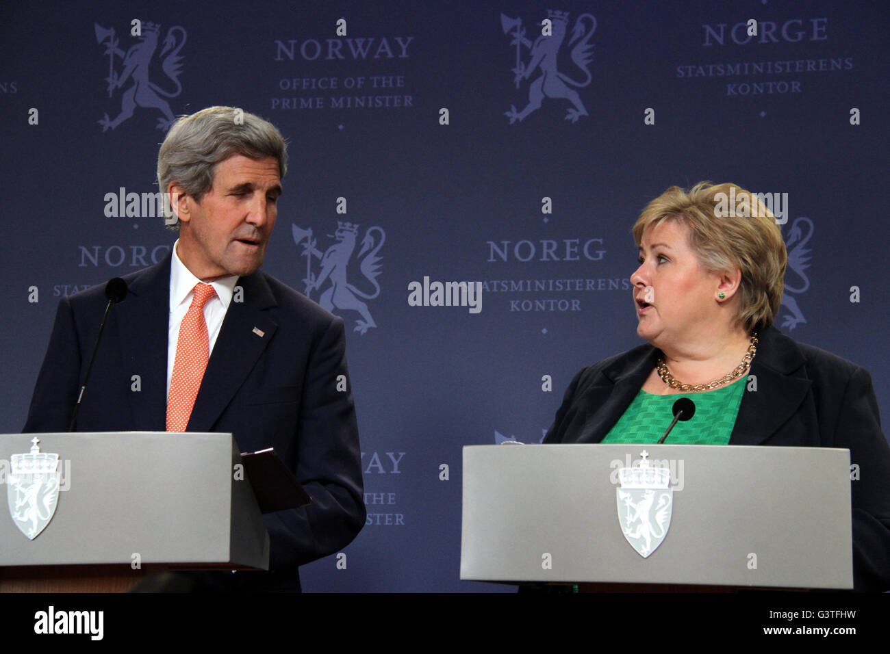 Norways Prime Minister Erna Solberg High Resolution Stock Photography ...