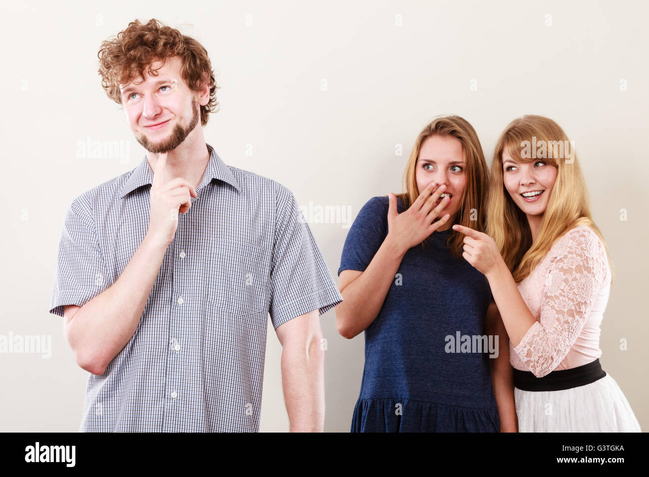 Two females sharing secret hi-res stock photography and images - Alamy