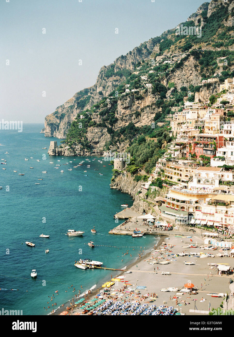 Positano in the background hi-res stock photography and images - Alamy