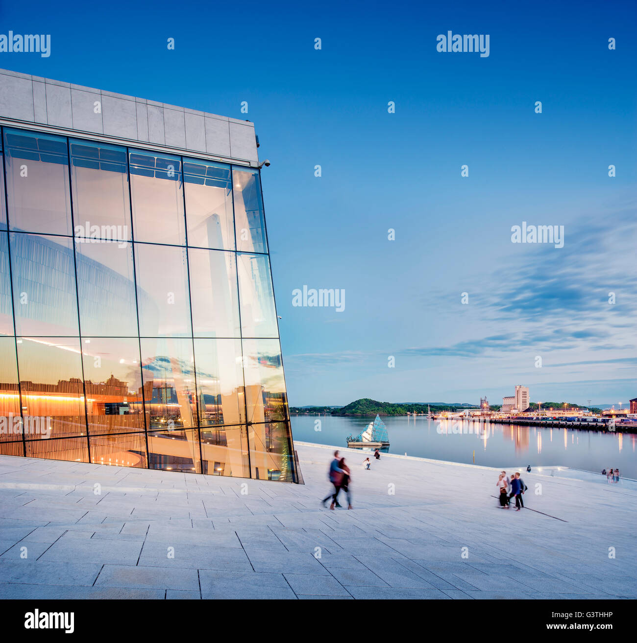 The norwegian opera house in sunset hi-res stock photography and images ...
