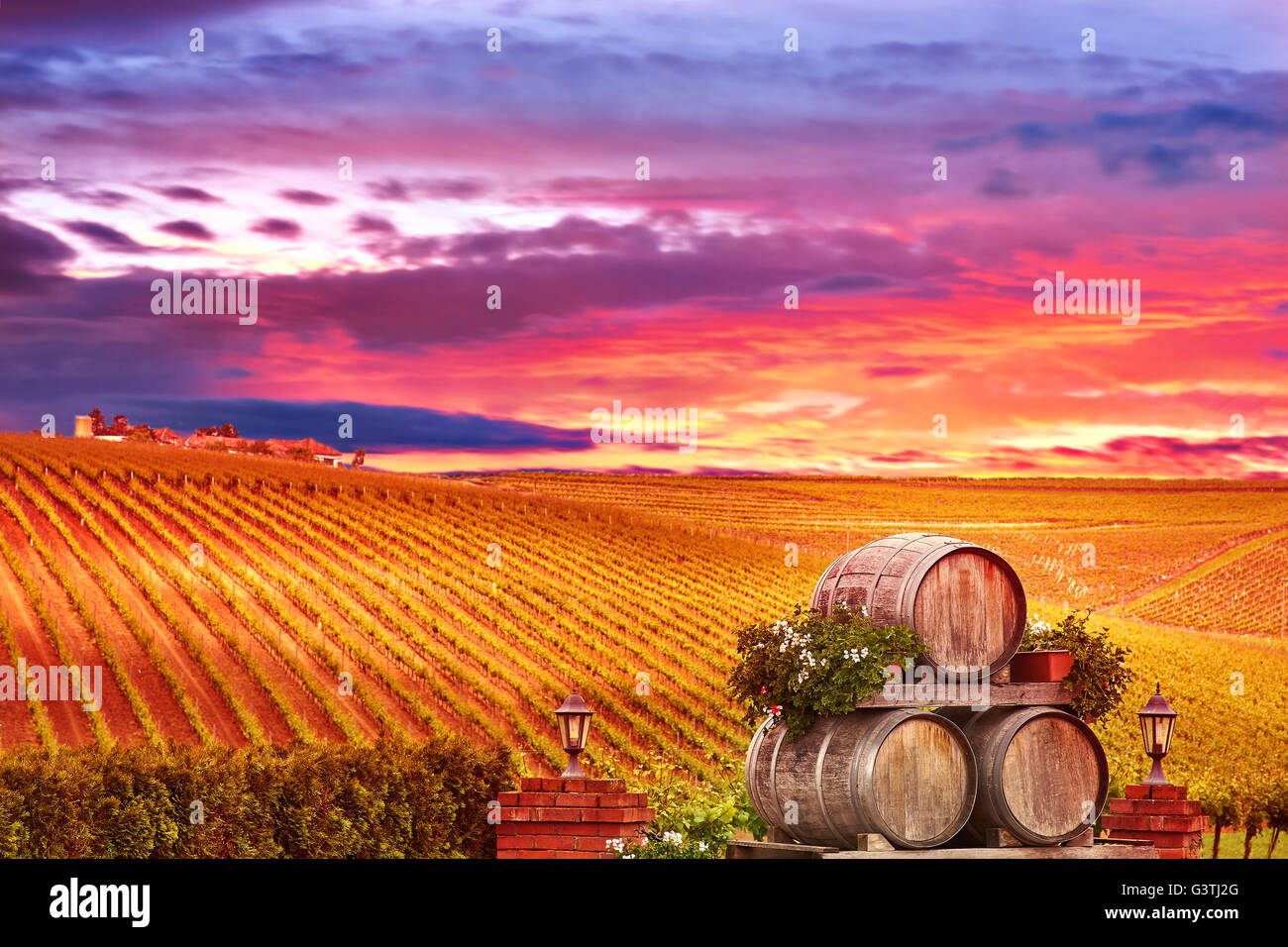 Barrel with sunset hi-res stock photography and images - Alamy