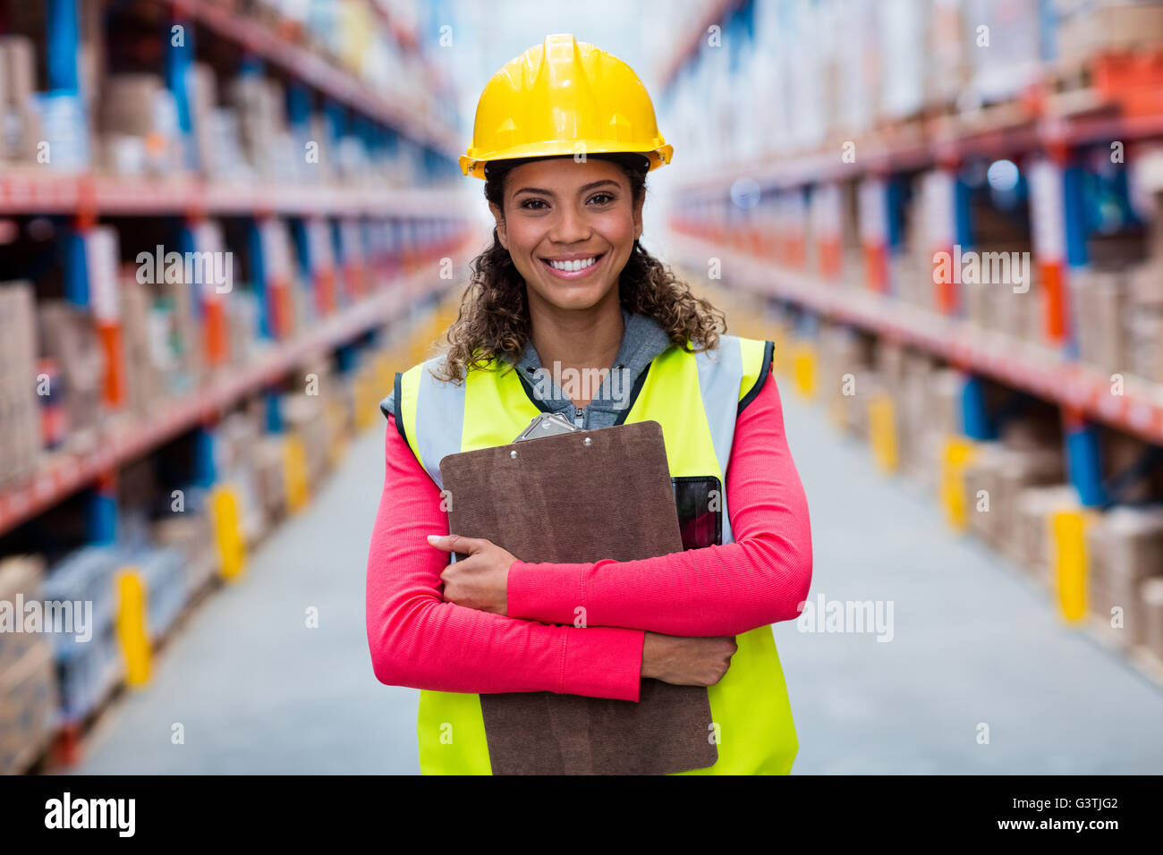Portrait of woman worker Stock Photo - Alamy