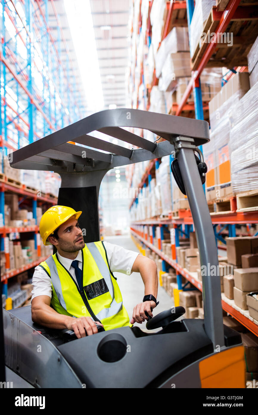 Forklift driving hi-res stock photography and images - Alamy