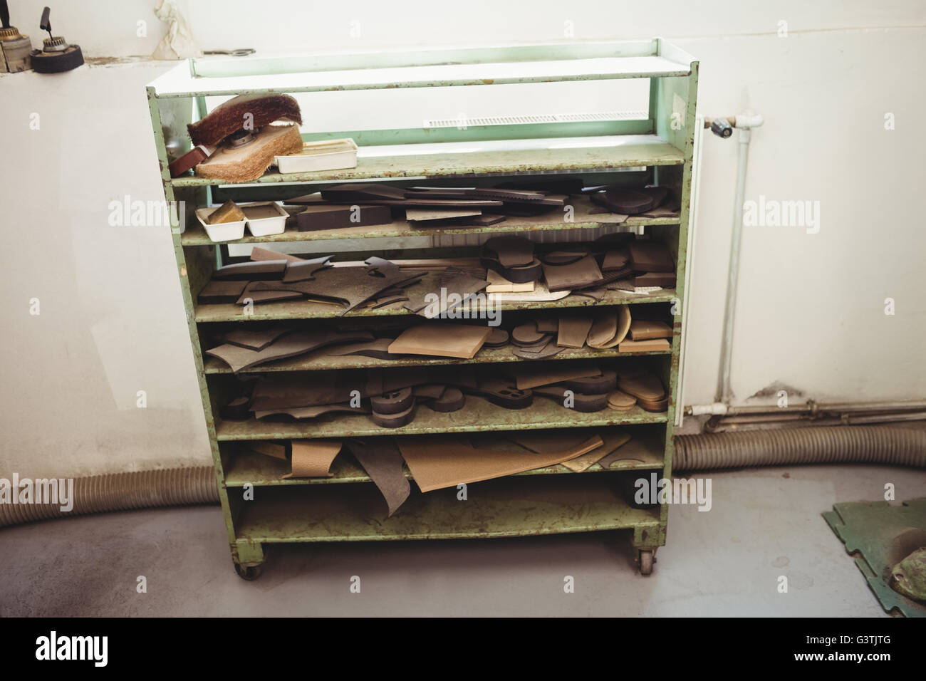 Front view of materials of cobbler Stock Photo - Alamy