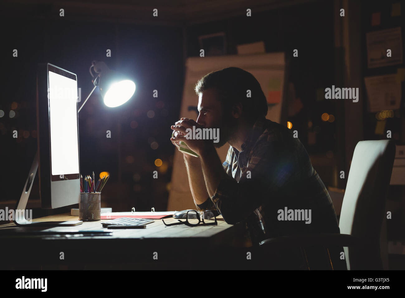 Night coffee hi-res stock photography and images - Alamy