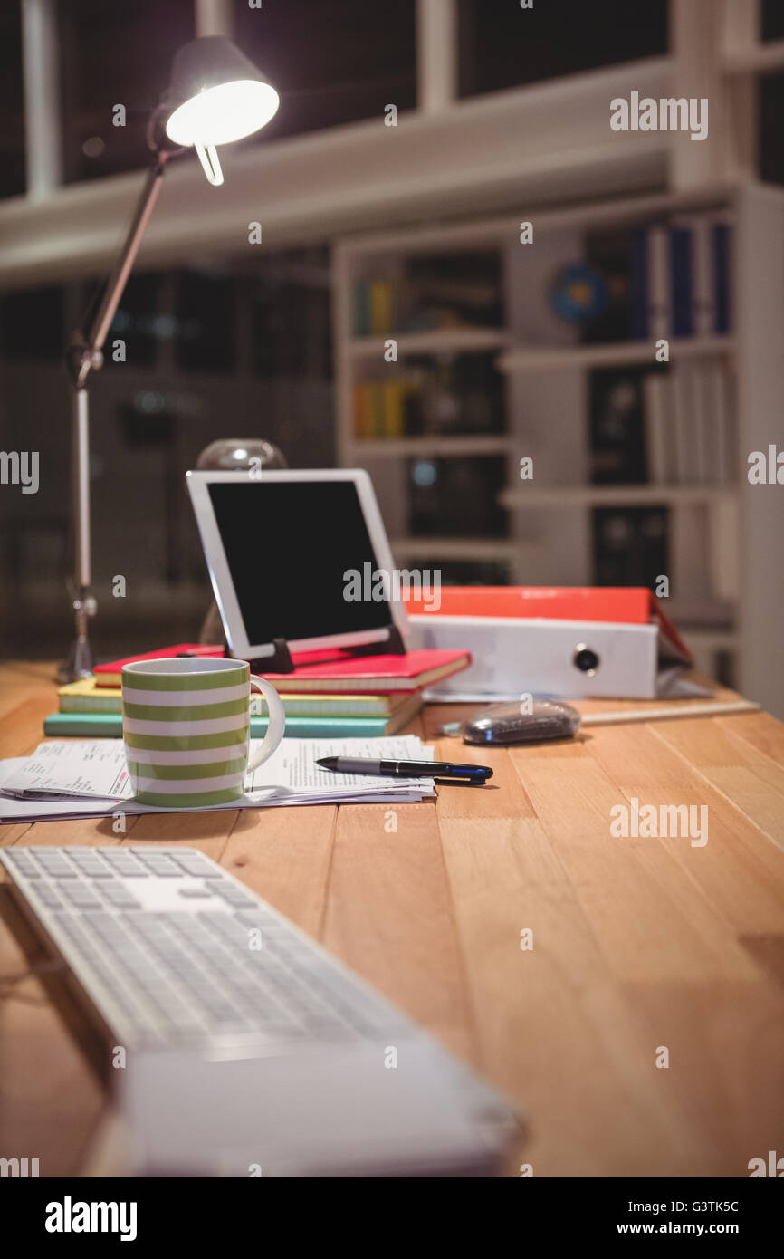 Photograph of a desk with multimedia tools Stock Photo - Alamy