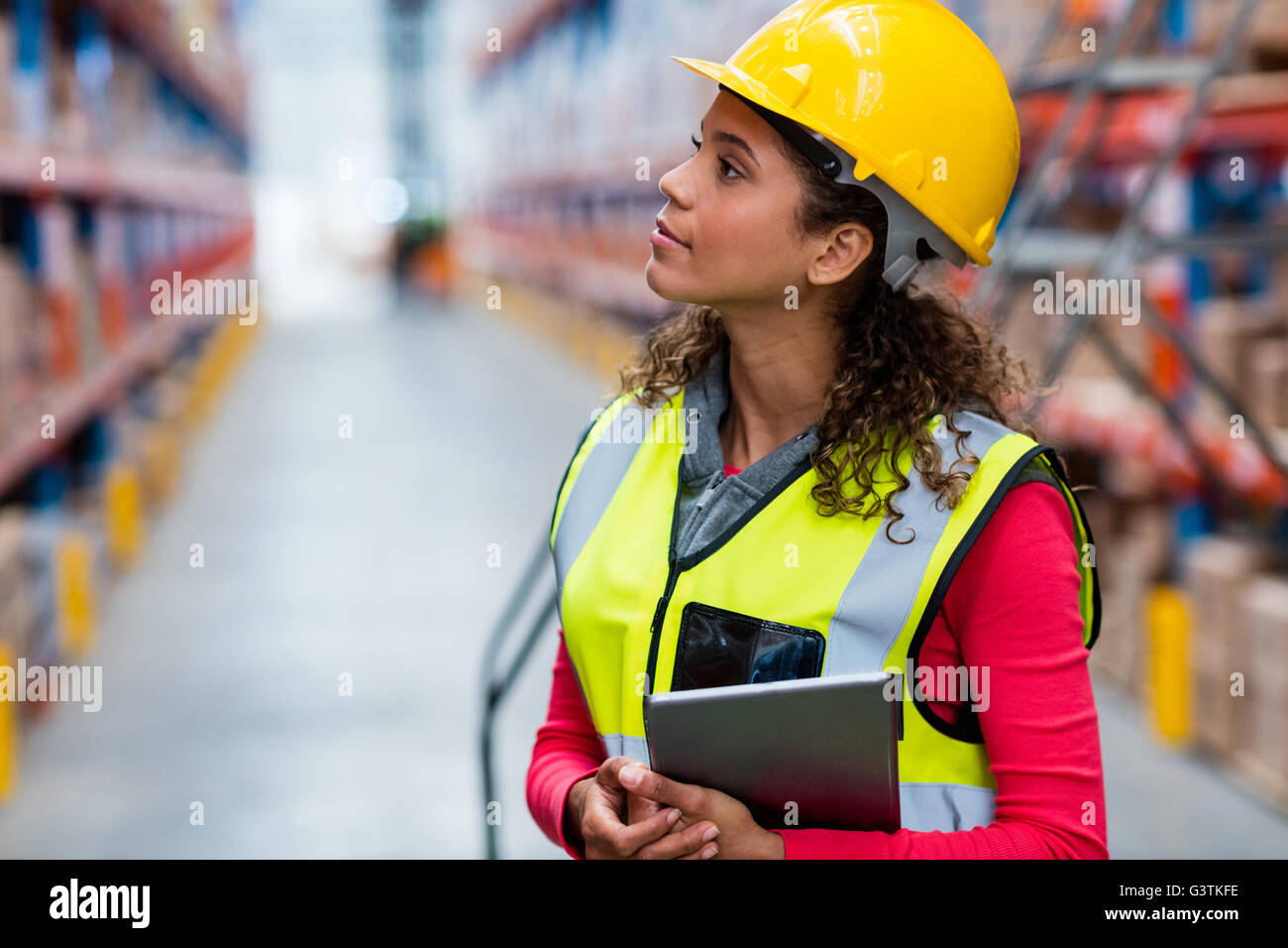 Portrait of woman worker Stock Photo - Alamy