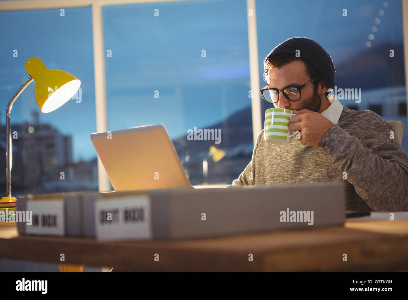 Drinking computer hi-res stock photography and images - Alamy