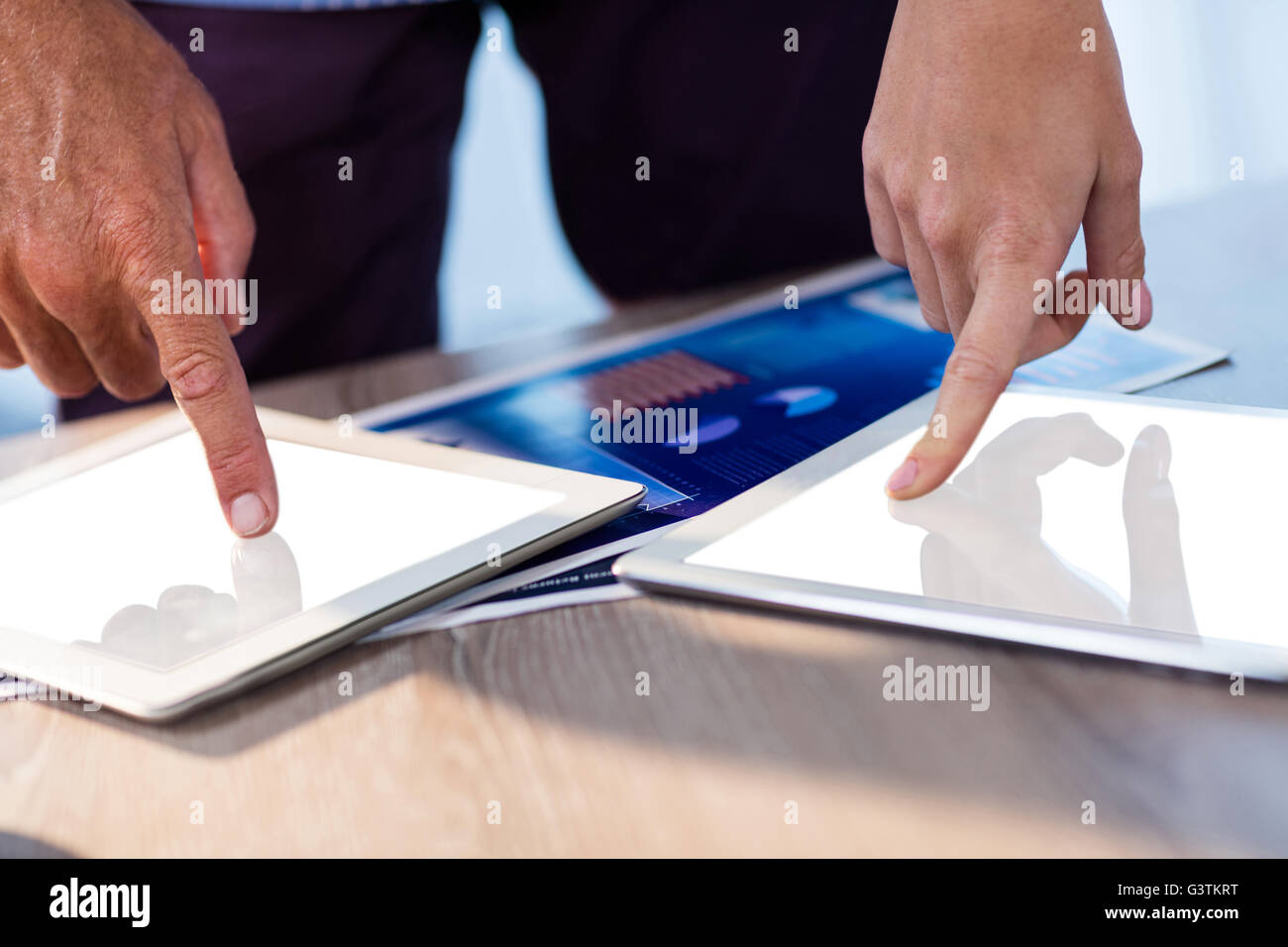 Young woman pressing fingers hi-res stock photography and images - Alamy