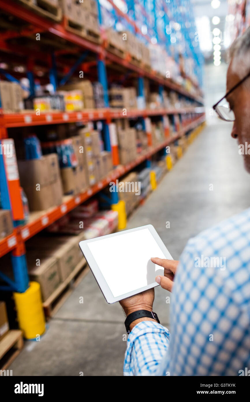 Manager using his tablet Stock Photo - Alamy