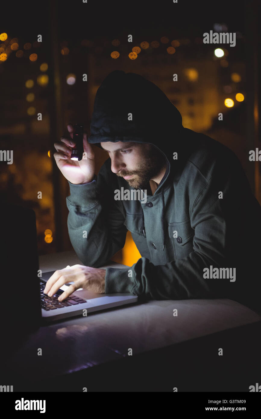 Caucasian male hacker hi-res stock photography and images - Alamy