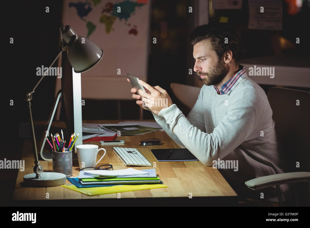 Businessman using computer mouse typing hi-res stock photography and ...