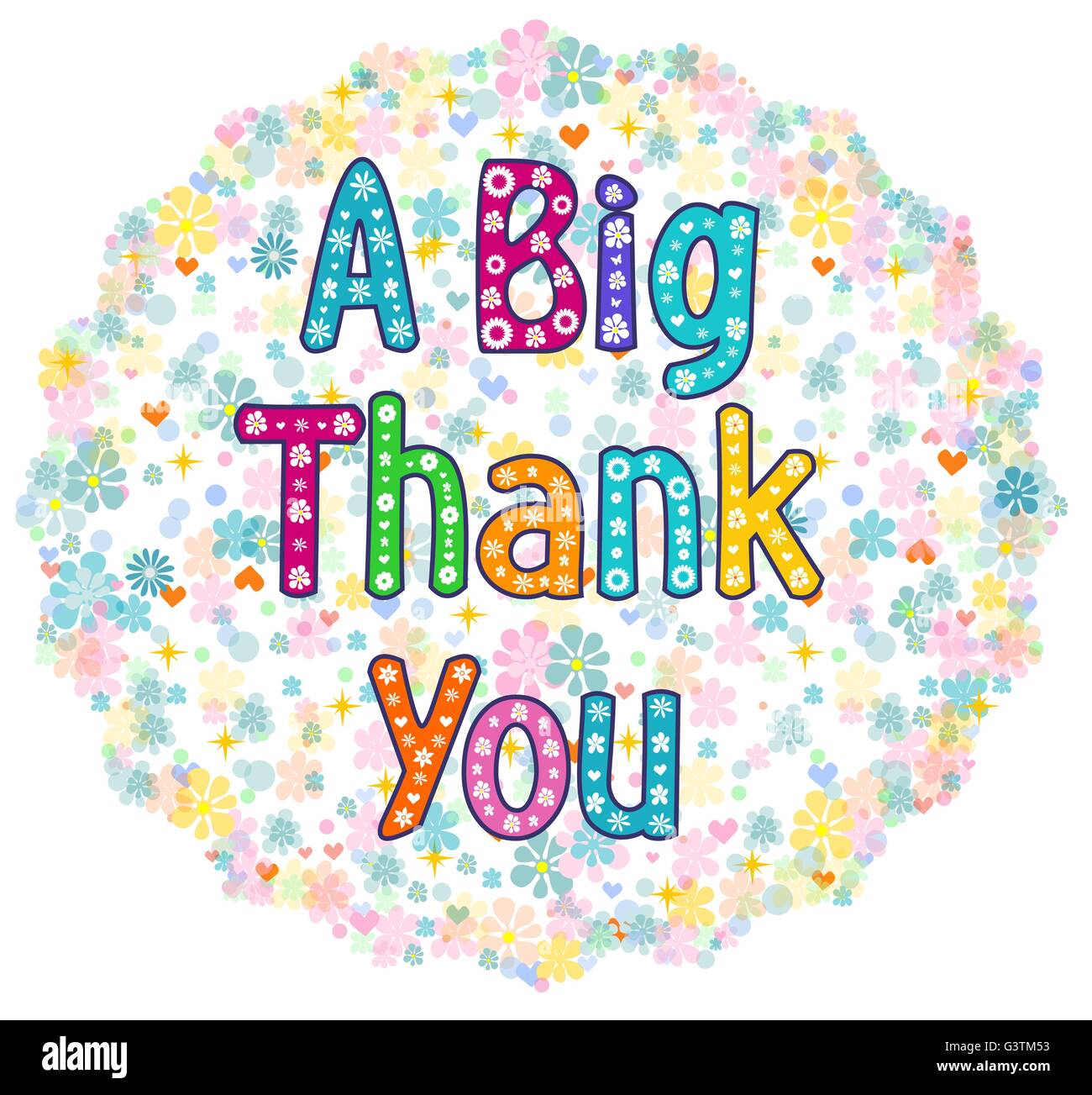 big thank you greeting card Stock Vector Image & Art - Alamy