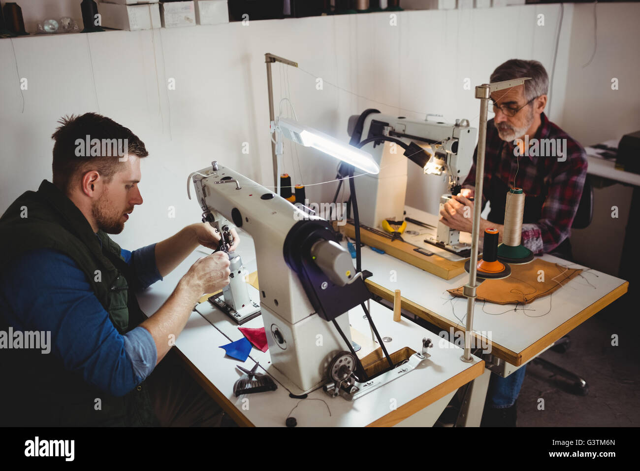 Leather making machines hi-res stock photography and images - Alamy