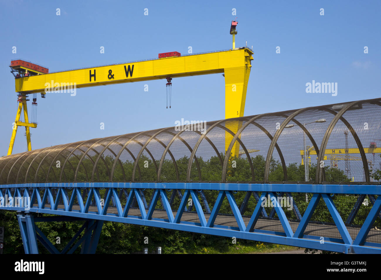 Harland & Wolff The Samson and Goliath gantry crane Stock Photo - Alamy