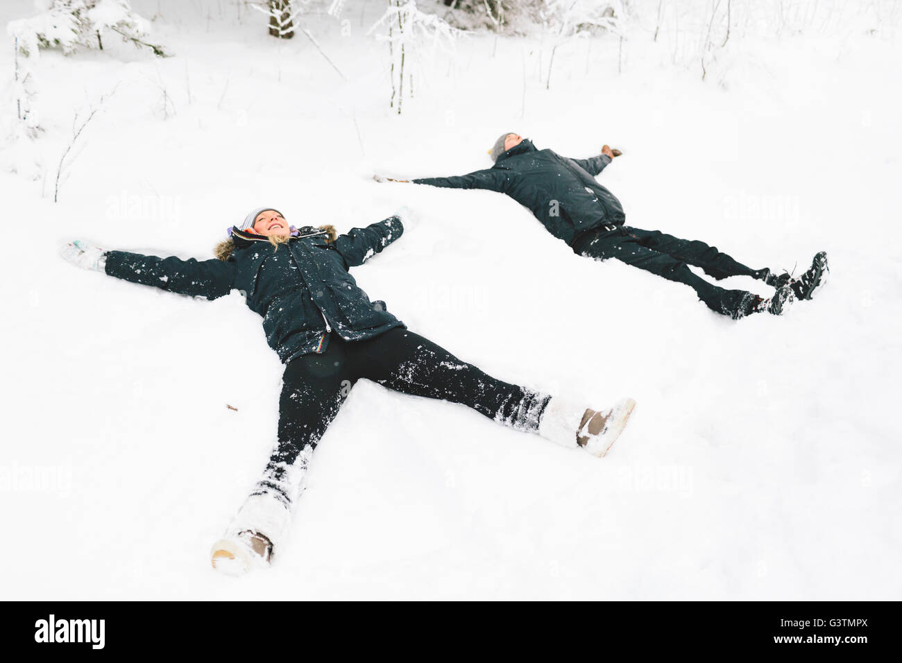 Man snow angel hi-res stock photography and images - Alamy