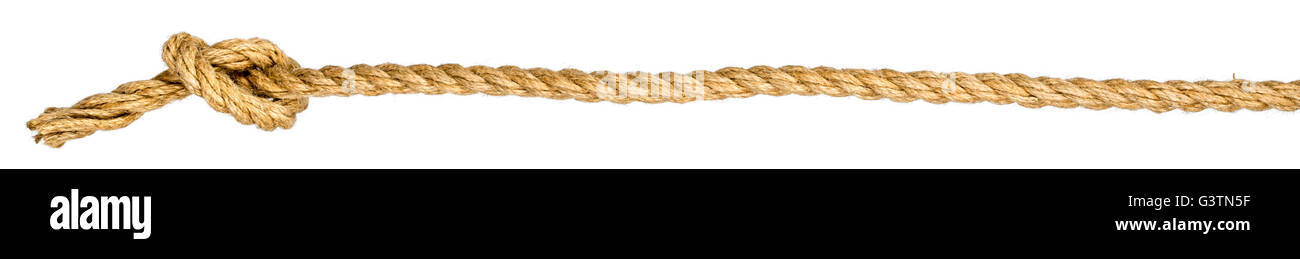 Rope knot isolated on white background Stock Photo - Alamy