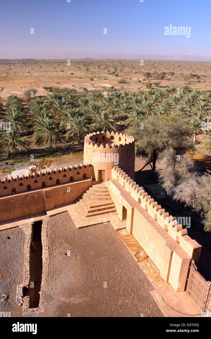 Jabrin fort in the surroundings of Nizwa, Western Hajar, Oman Stock ...