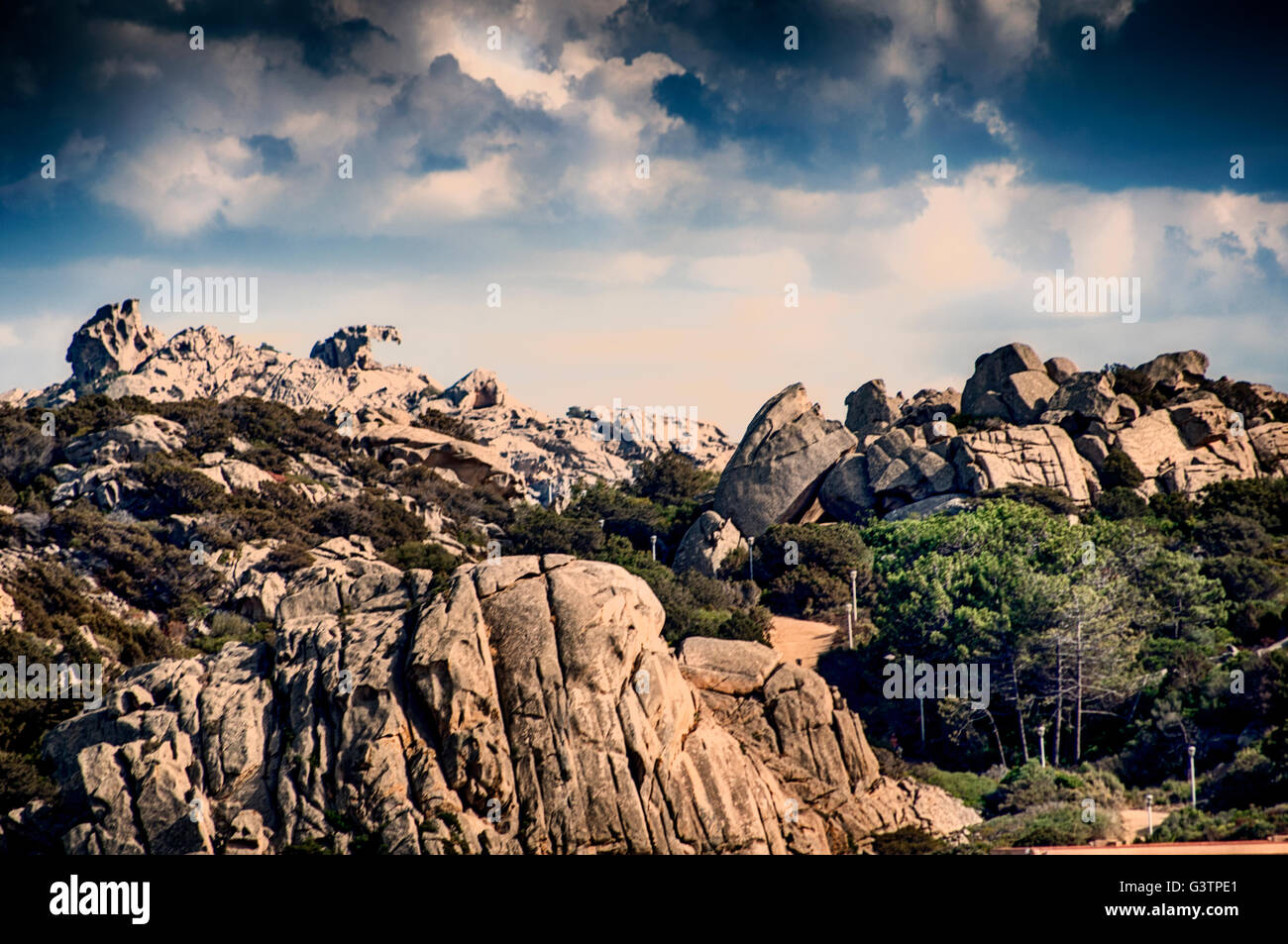 Capo D'orso Palau Sardinia Italy. View of the Bear rock. East of the ...