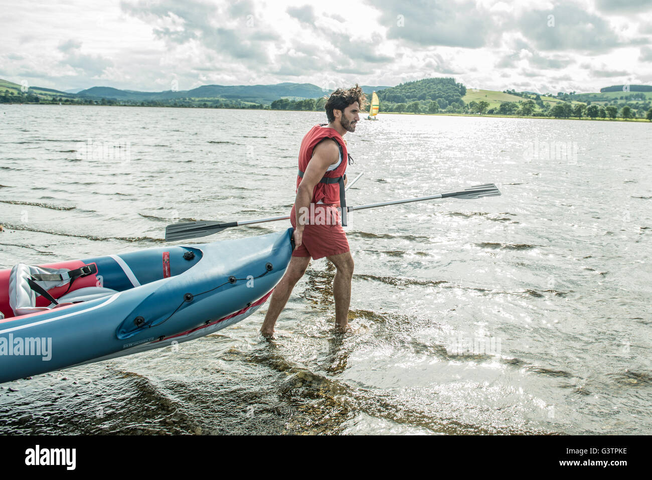 Dinghy boat wales lake hi-res stock photography and images - Alamy