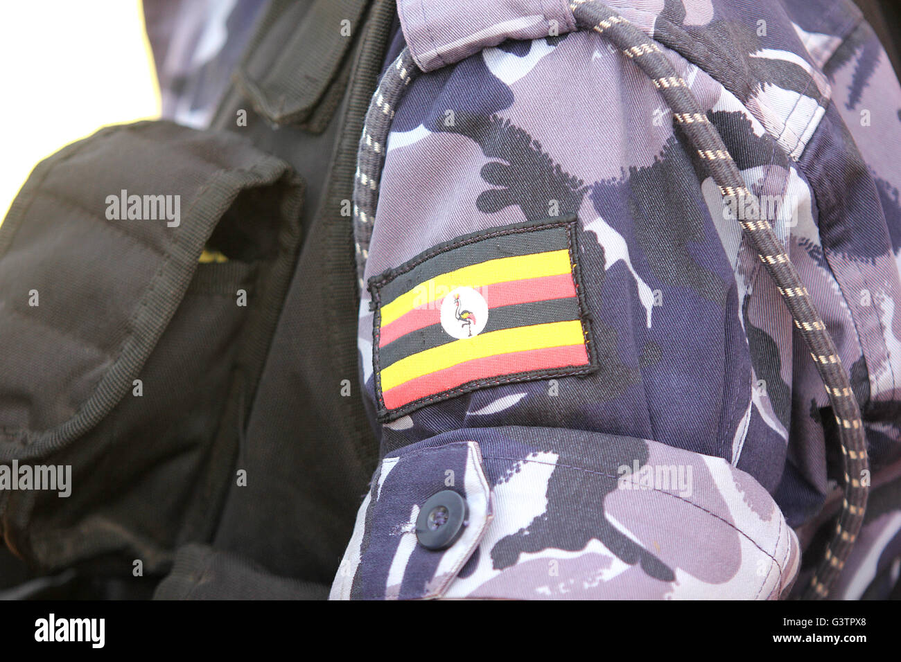 A Uganda Police Officer on duty in Kampala city Stock Photo - Alamy