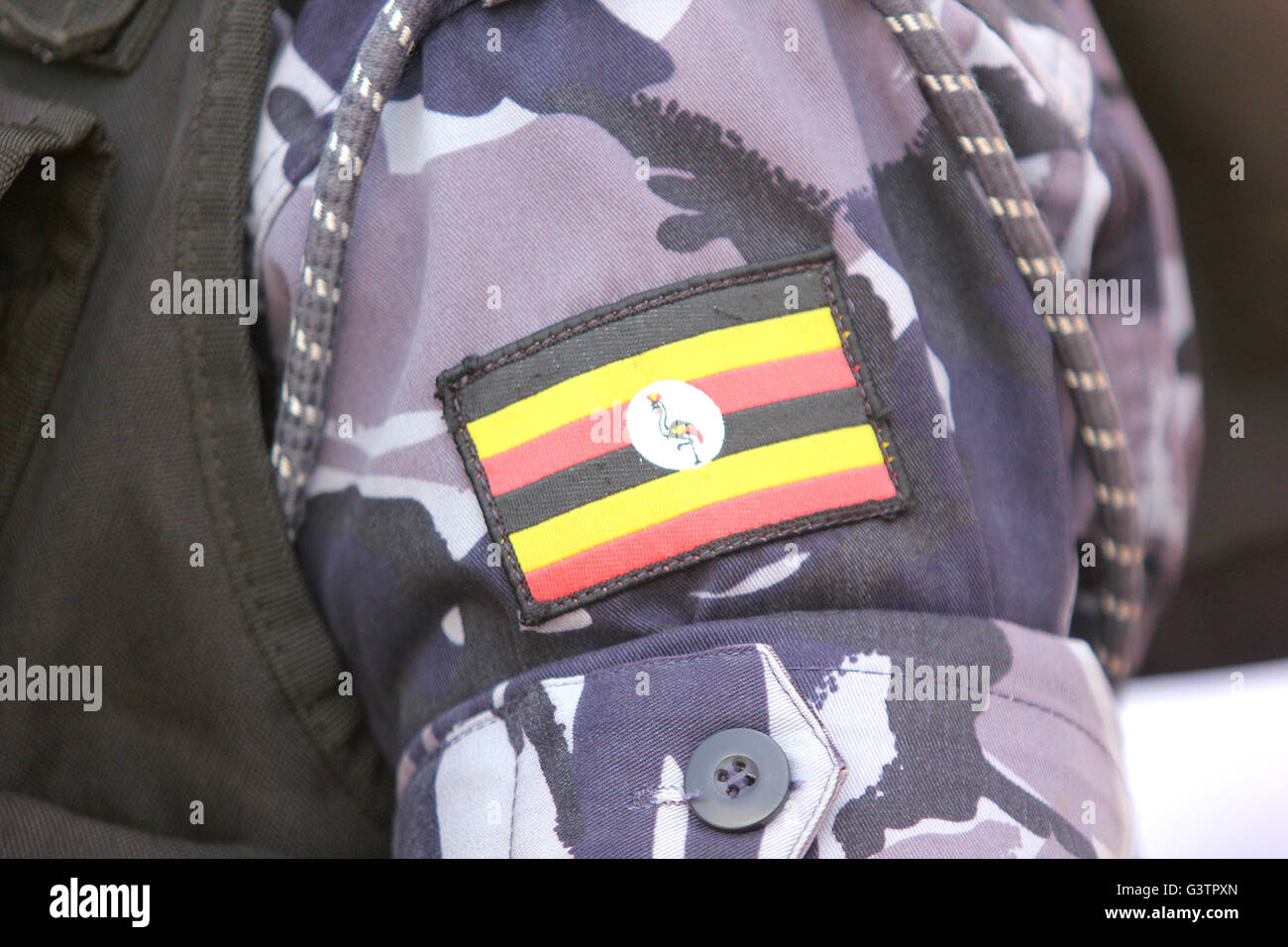 A Uganda Police Officer on duty in Kampala city Stock Photo - Alamy