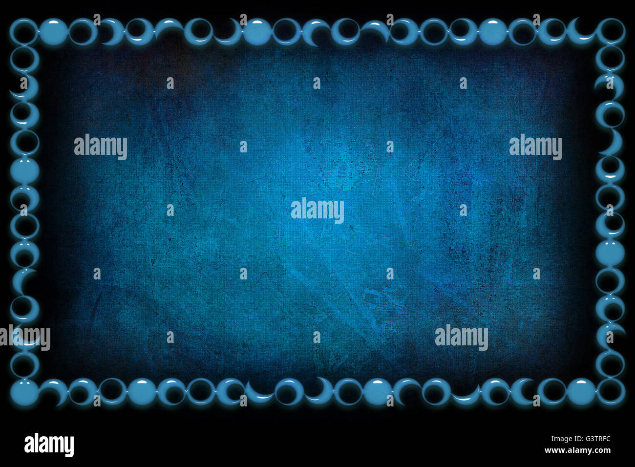 A modern decorative blue glass frame with a textured background. Blue ...